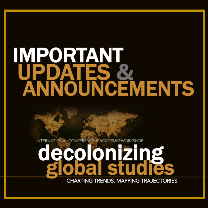 IMPORTANT UPDATES REGARDING THE INTERNATIONAL CONFERENCE AND ACADEMIC ...